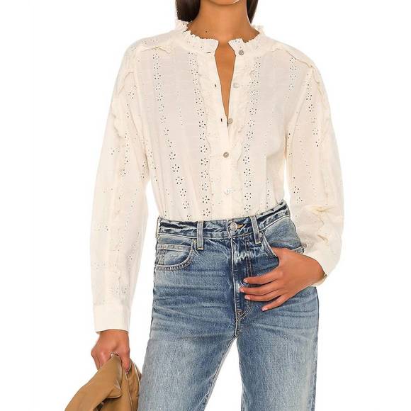 Cleobella | Tops | New Cleobella Freya Blouse In Cream | Poshmark